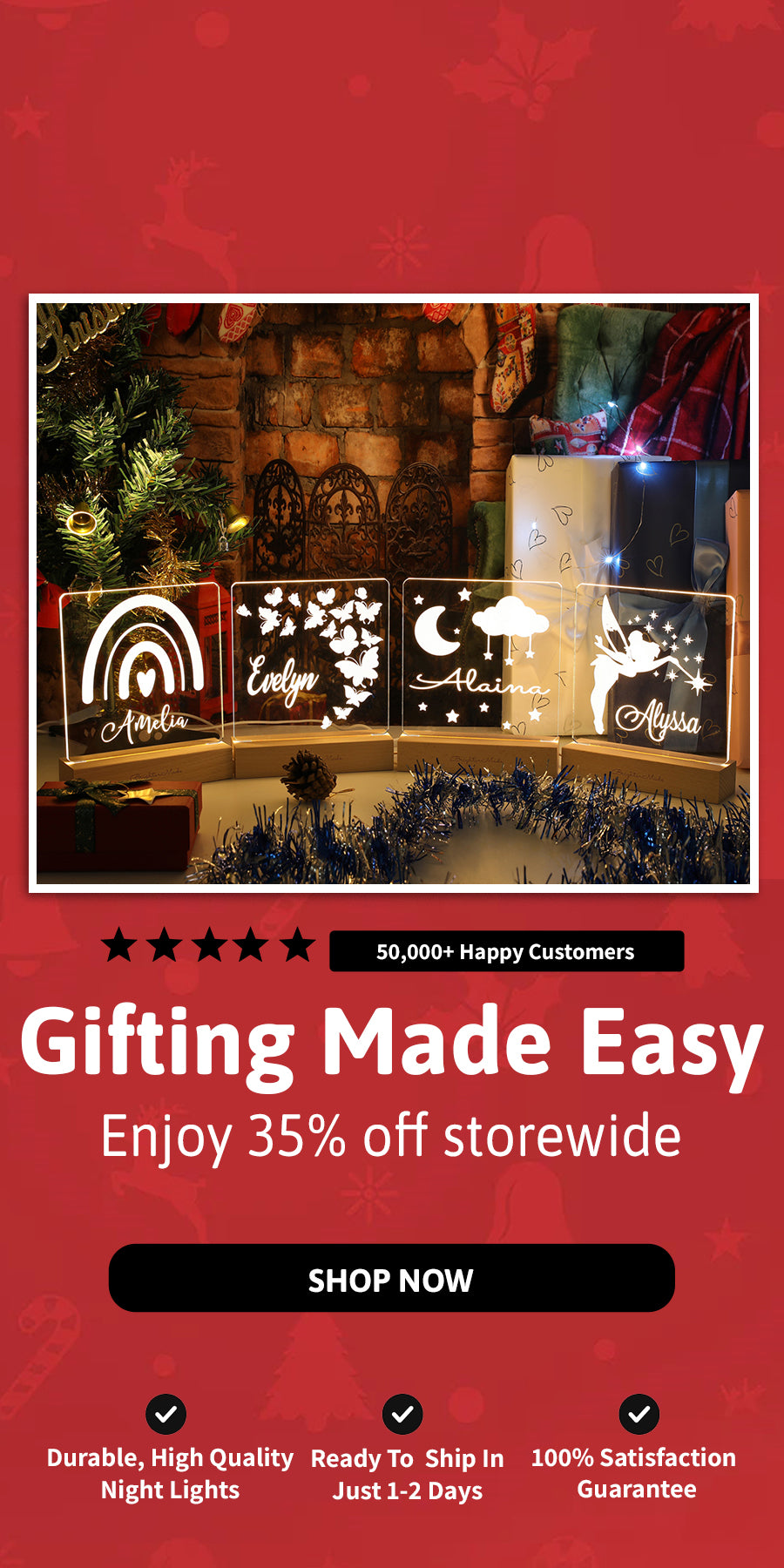 Brighter Made | Personalized Night Lights